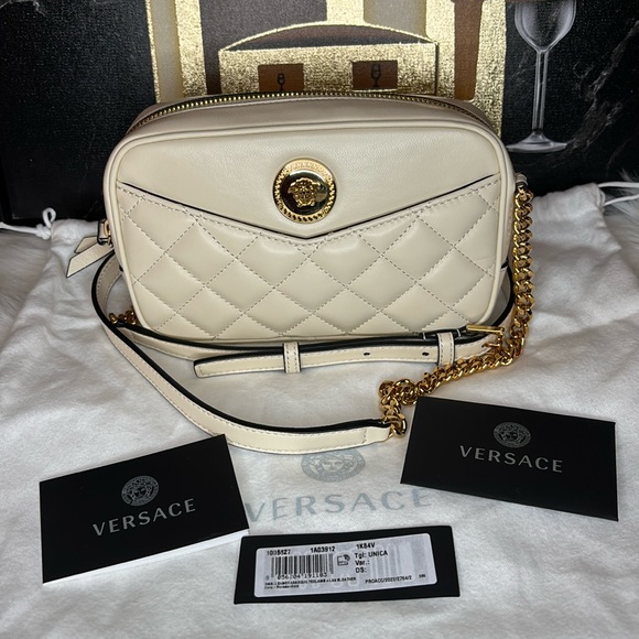 Versace | Bags | Versace Medusa Quilted Lambskin Leather Medium ...